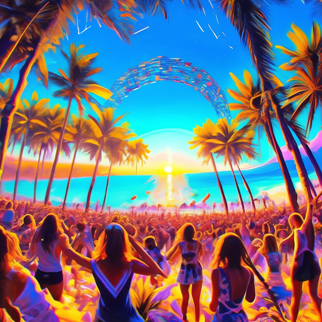 "Psi music festival, energy love, bliss, sea, palm trees ." — image ...