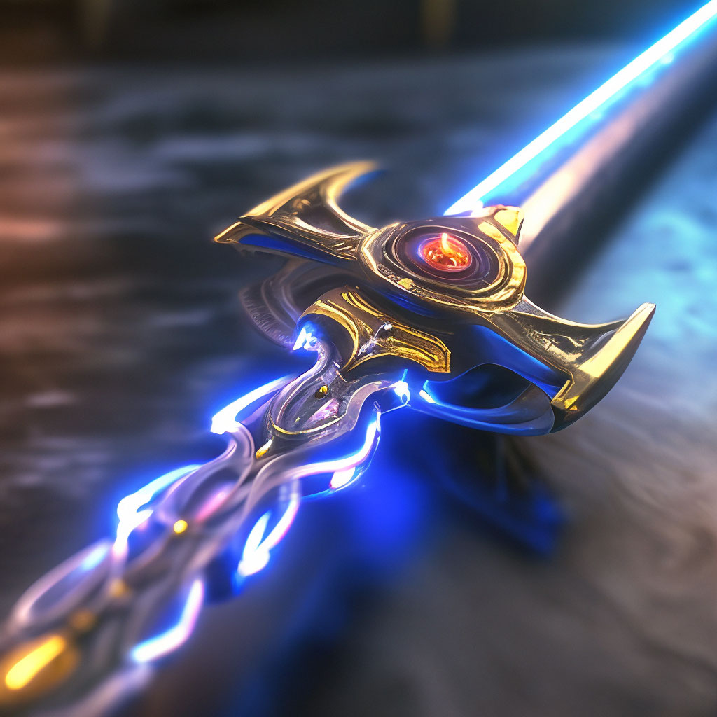 "Electro sword, professional photo, 4k, realistic, high detail, close ...