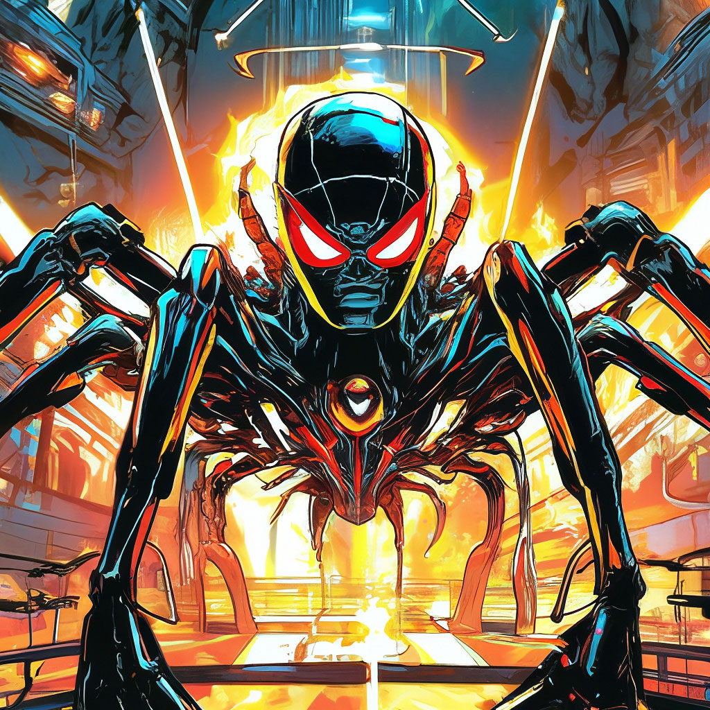 "Spider ruler" — image created in Shedevrum