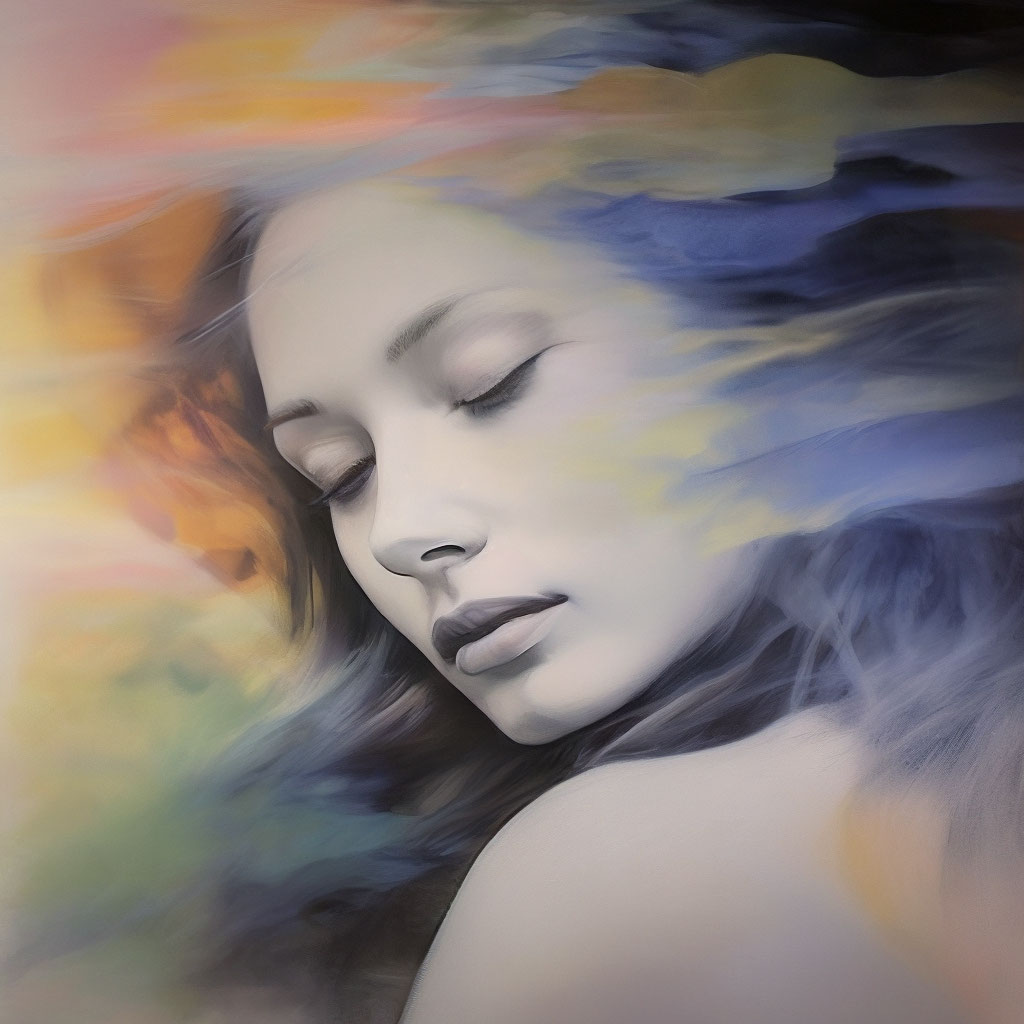 "Drawing pastel colors, pencil, ink, double exposure, layering ...