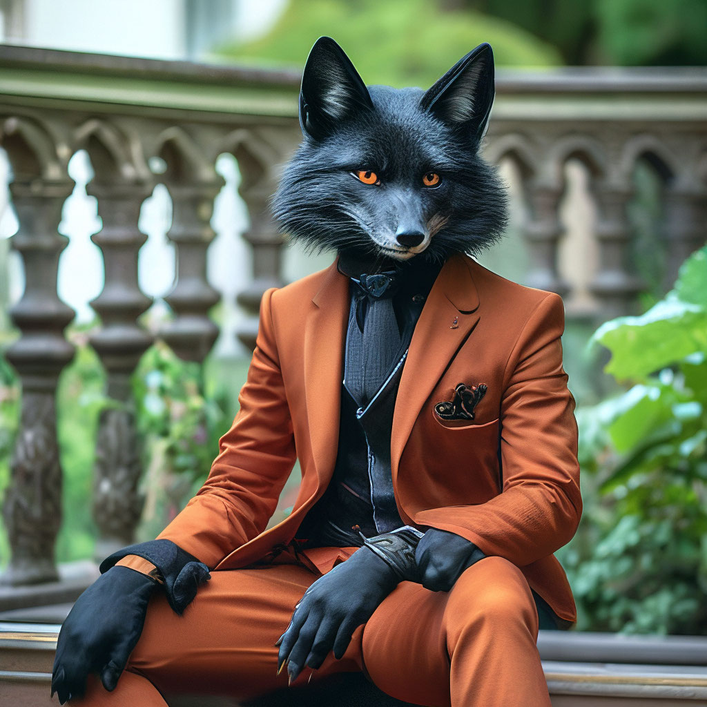 "Fox - goth fantastically beautiful stylish brutal fox black fox ...