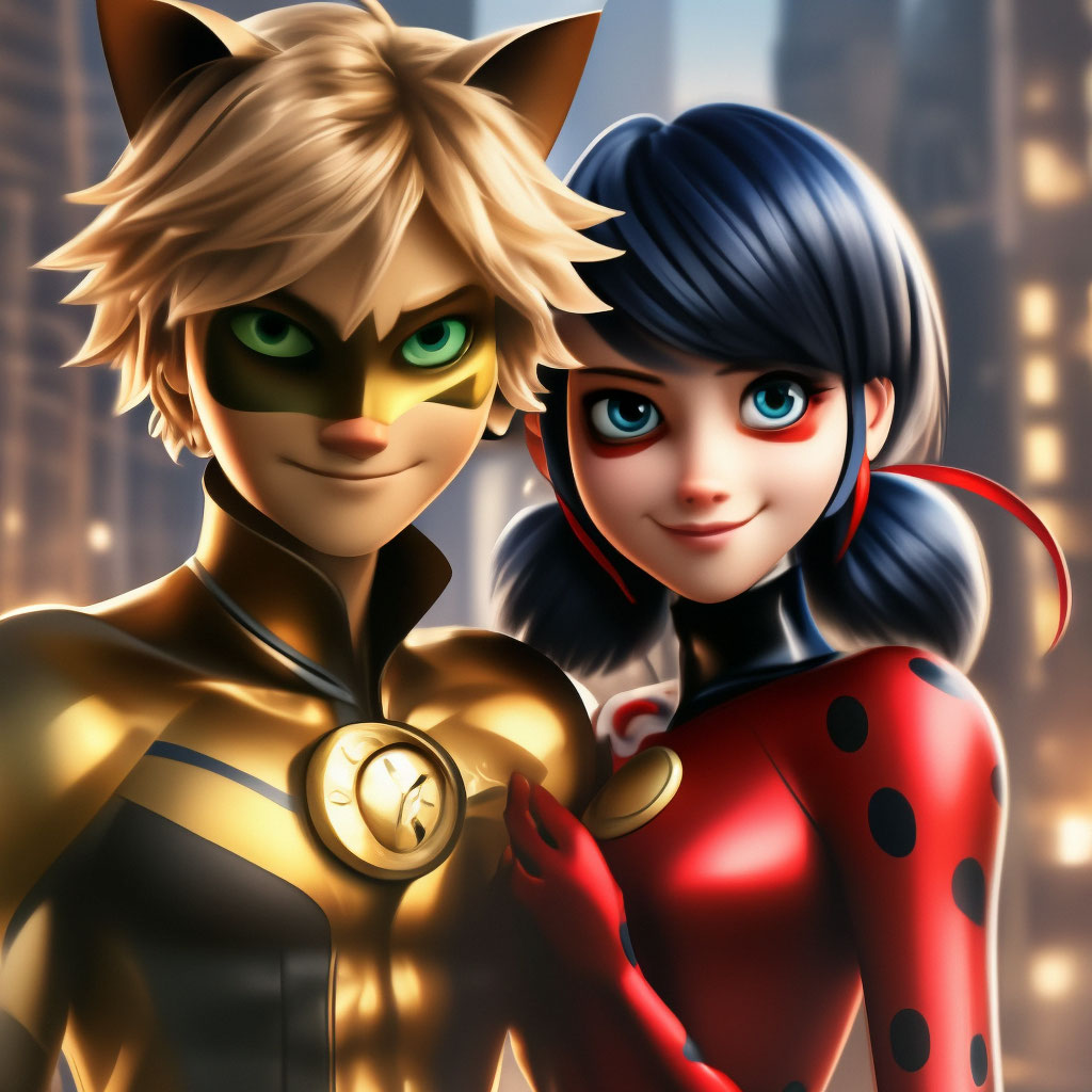 "Lady Bug and Super Cat" — image created in Shedevrum