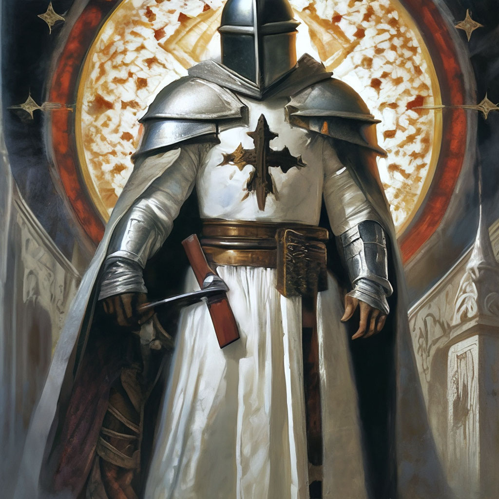 "A knight of the Teutonic Order of the 12th-13th century in a white ...