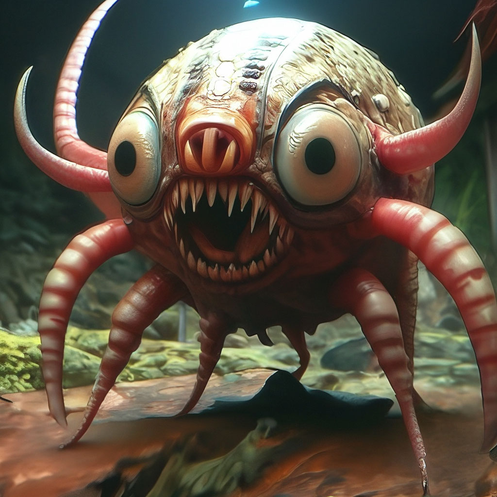 "SCARY WORM , BIG TOOTHY FANGS , LOTS OF EYES , EATS PLANETS" — image ...