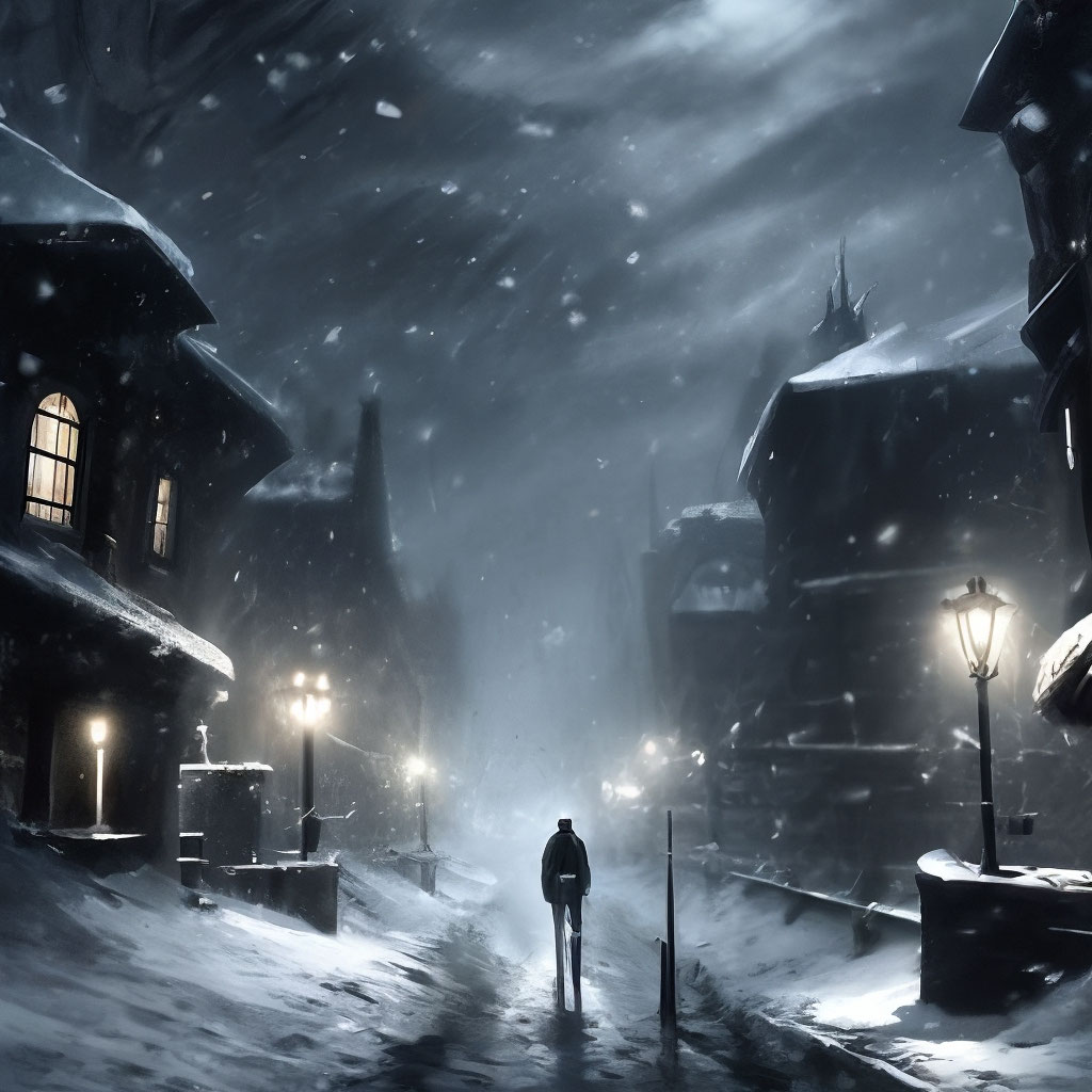 "Night. A snowstorm. Horror, fear, nightmare, loneliness, emptiness ...