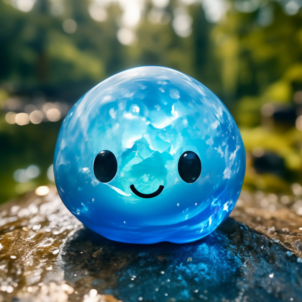 "Genshin impact cryo slime" — image created in Shedevrum