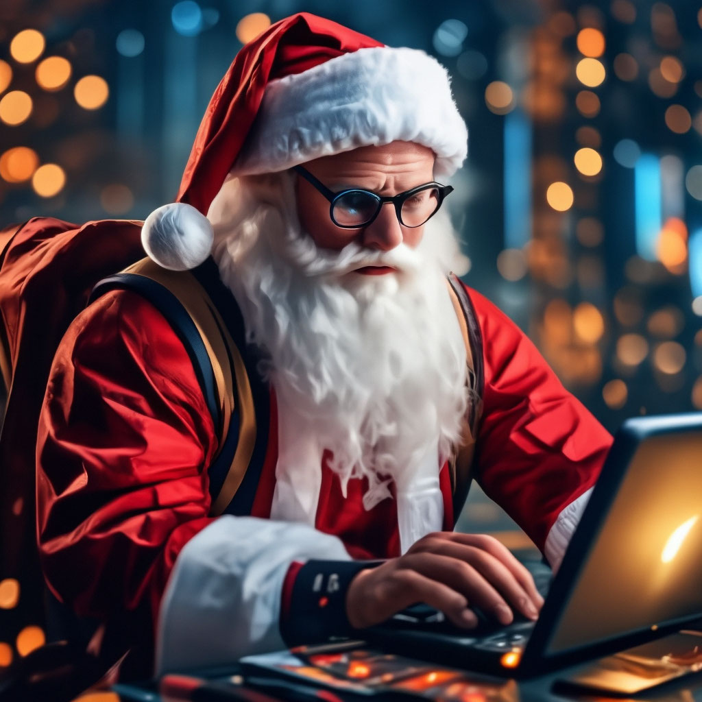 "Santa Claus is an IT specialist" — image created in Shedevrum