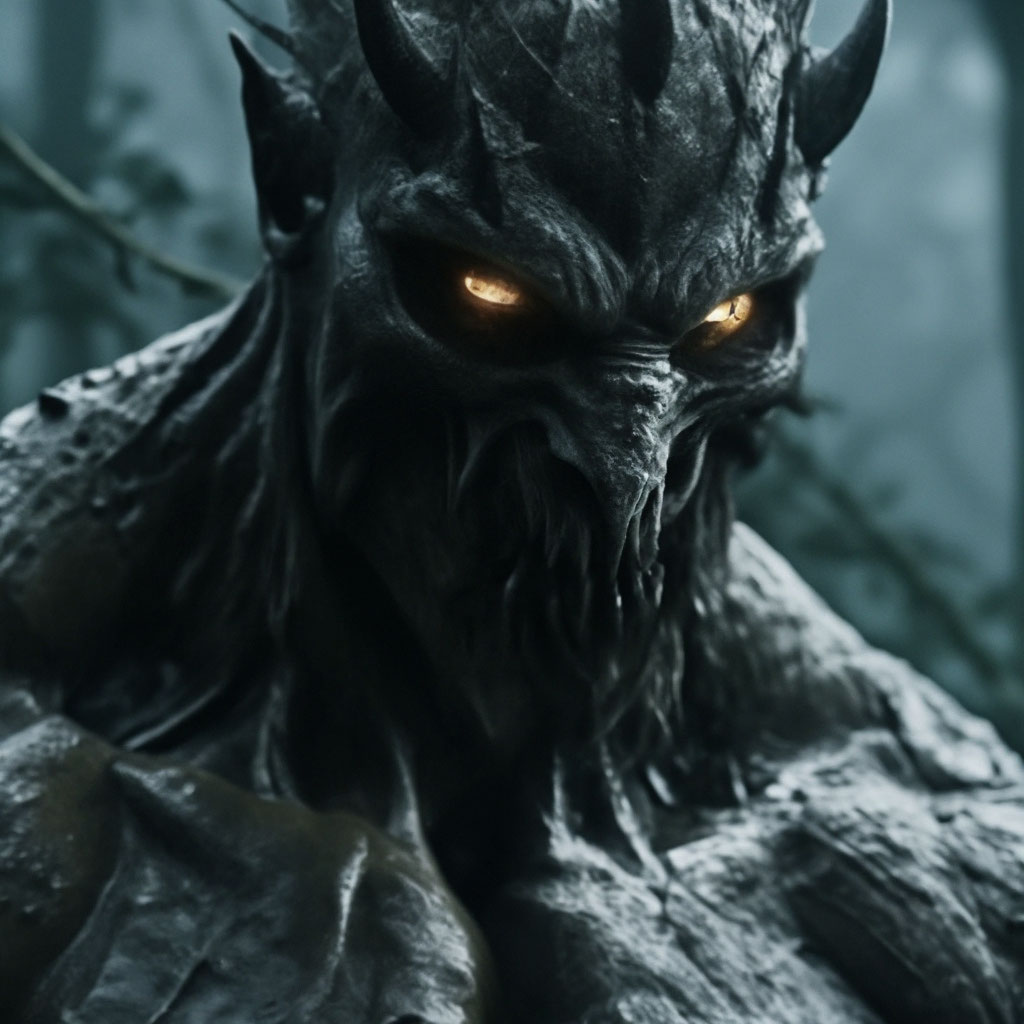 "The face of a muscular monster" — image created in Shedevrum