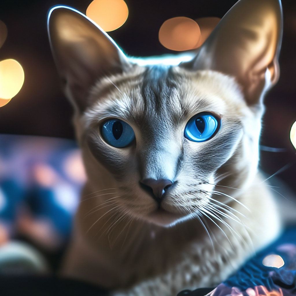 "Dark night, milky way, magnificent egyptian mao cat perfection ...