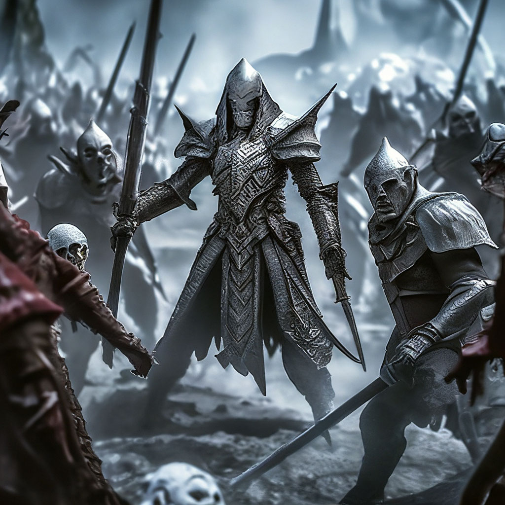 "Elves vs undead, middle upper part of the picture ,left side of the ...