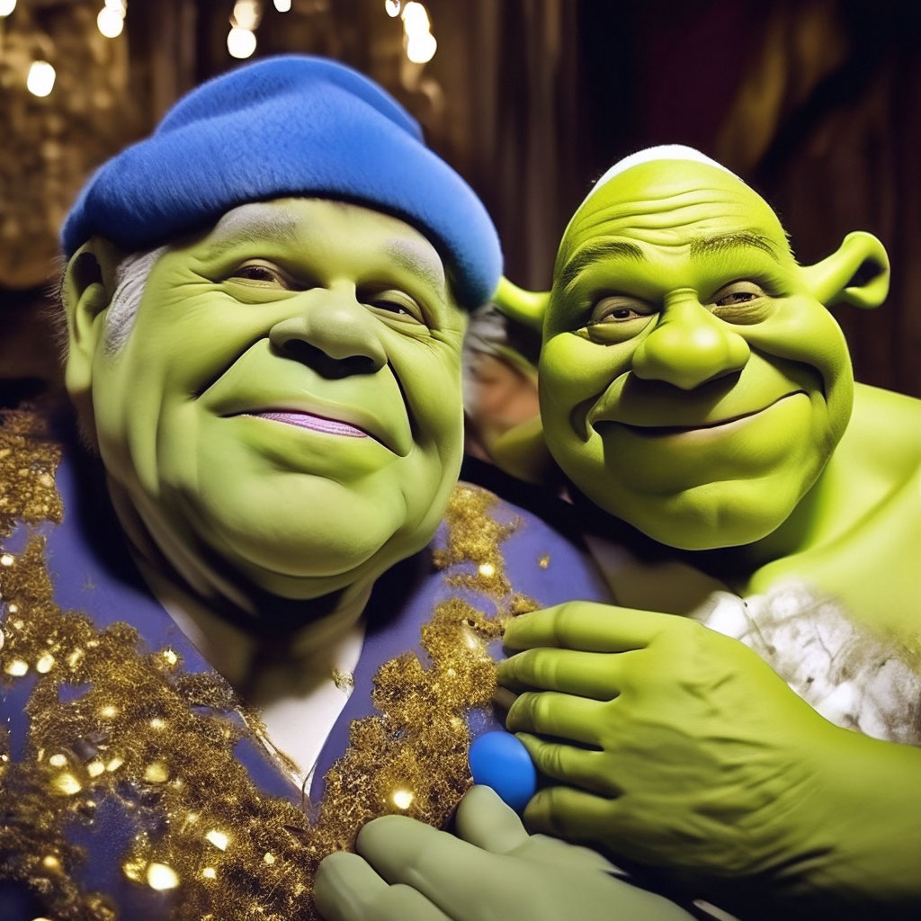 "Shrek the old man and the smurf Glitter, Fantasy, Outfan, Professional ...
