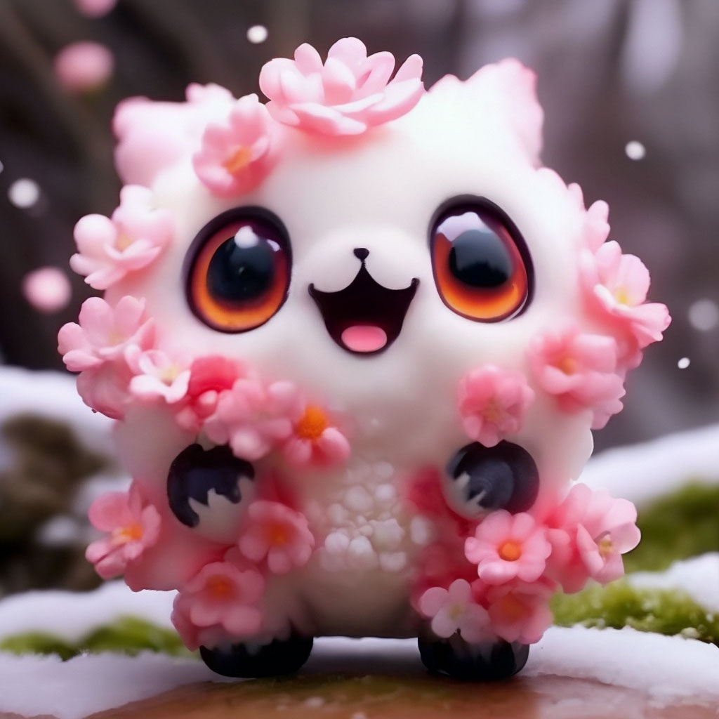 "Flower fantasy cute miniature tiny tiny bug-eyed giga mega fluffy ...