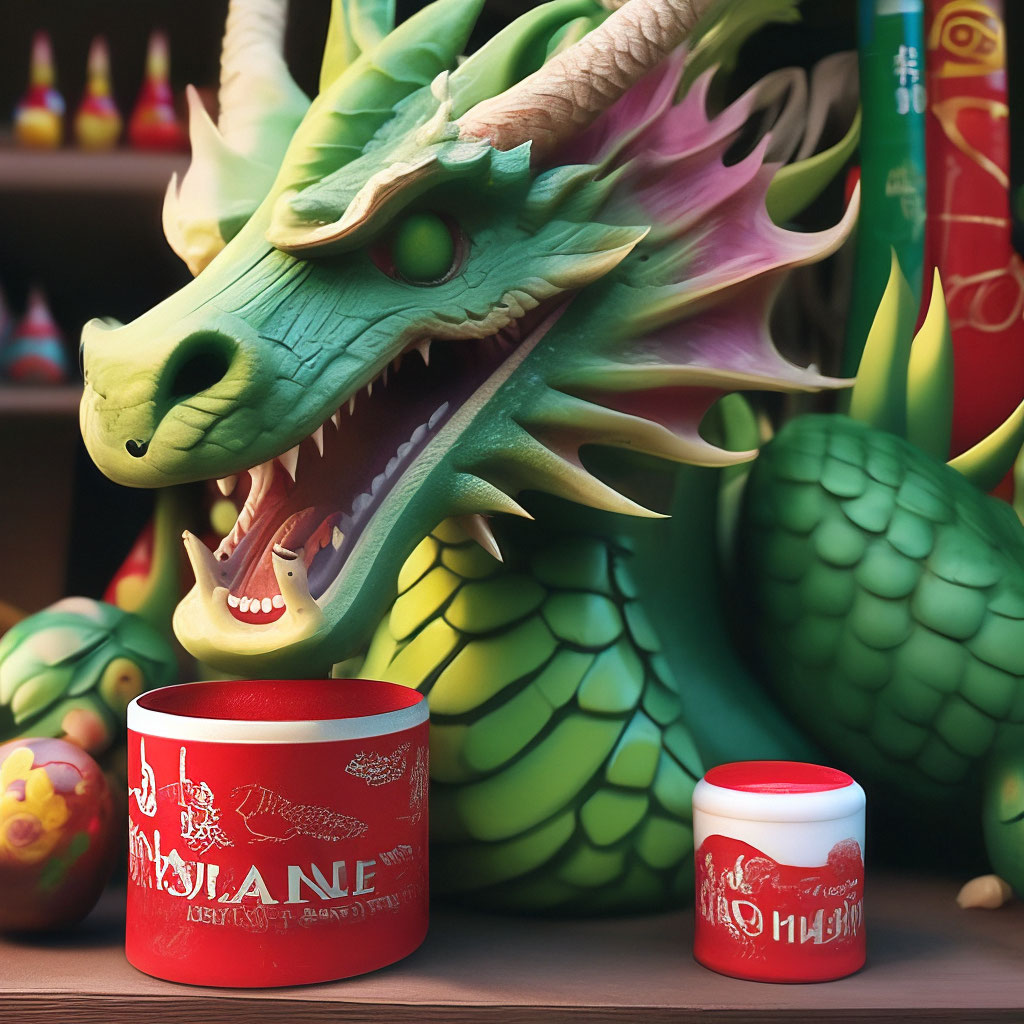 "The dragon from coca Olai" — image created in Shedevrum