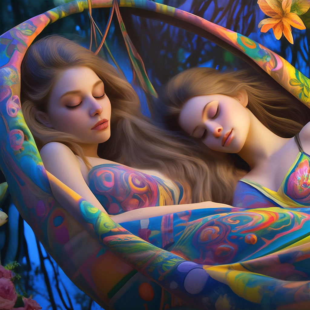 "General rendering,from afar,portrait:2sweet-vulgar-pixies sisters in ...