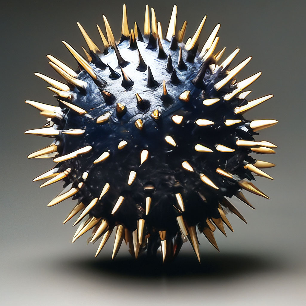 "Spiked ball" — image created in Shedevrum