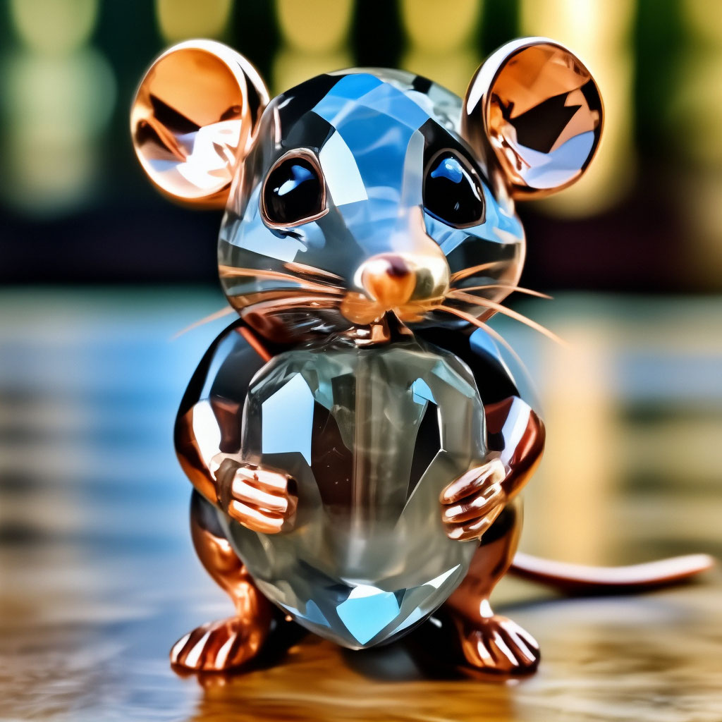 "Jewelry masterpiece, netsuke figurine made of rose gold and large ...