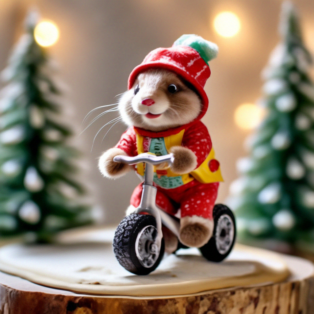 "A toy is hanging on the tree.Cute, funny,fluffy gopher dressed in a T ...