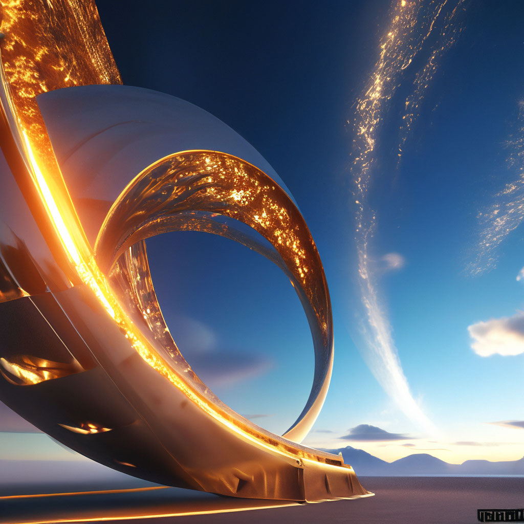 "Arc of time, high resolution" — image created in Shedevrum