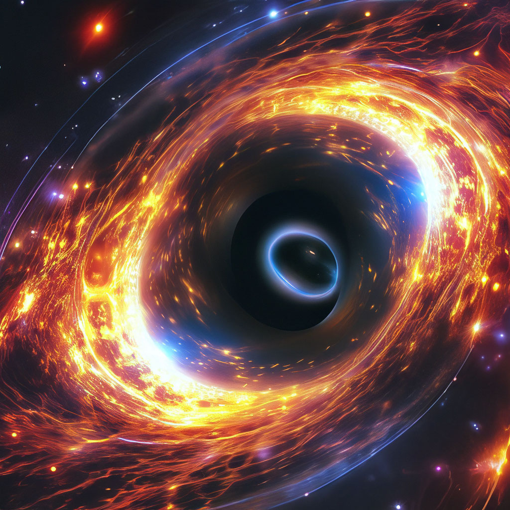"Black hole sagittarius A*" — image created in Shedevrum