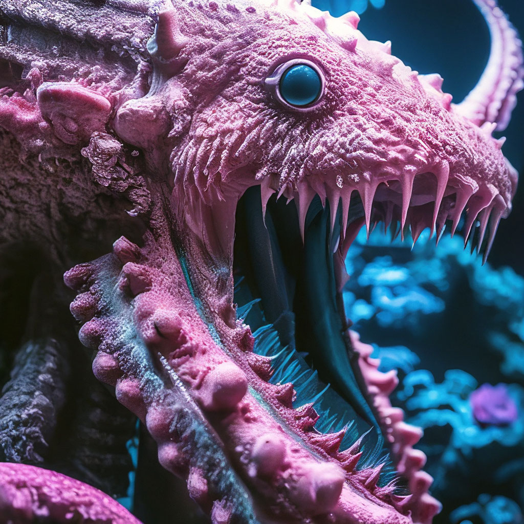 "A sea monster. surrealism, high detail professional photo realism ...