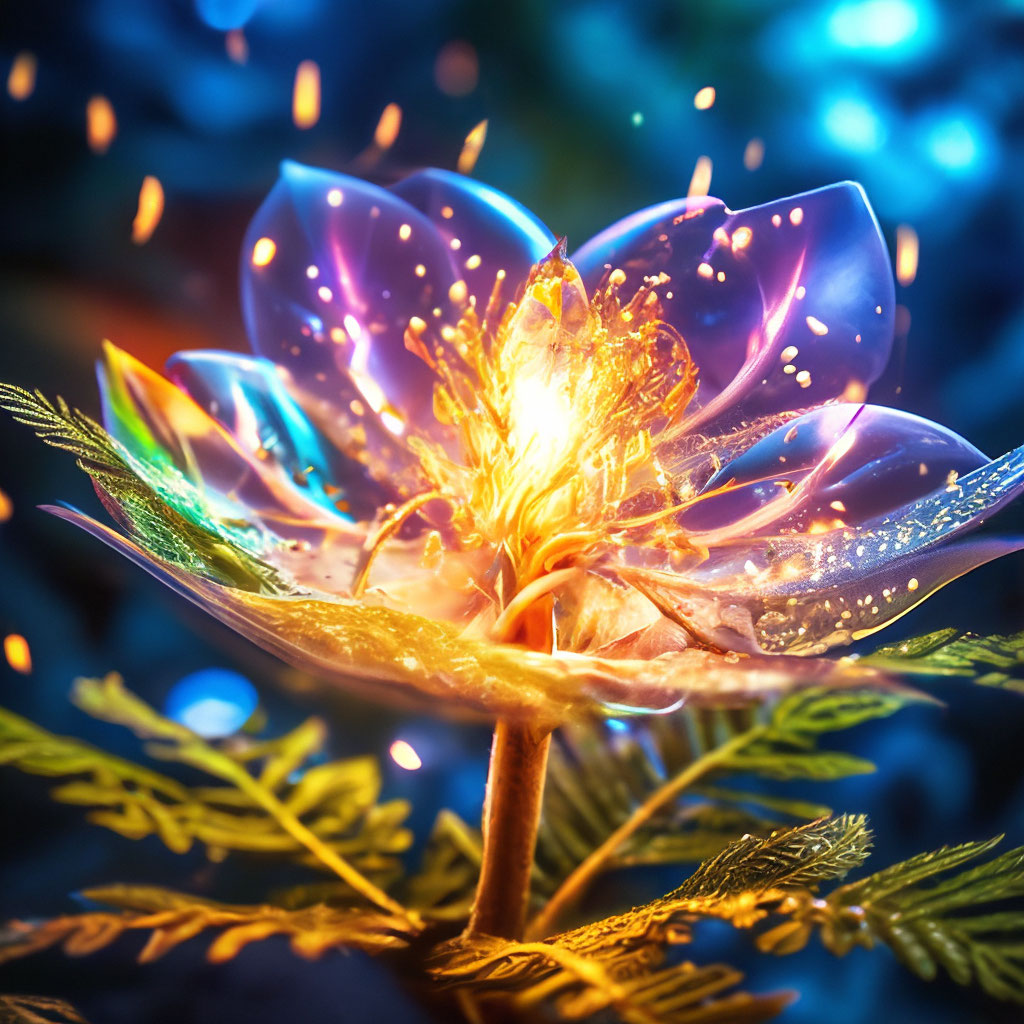 "Metamorphosis is a magical cloud fern flower with a fiery core ...