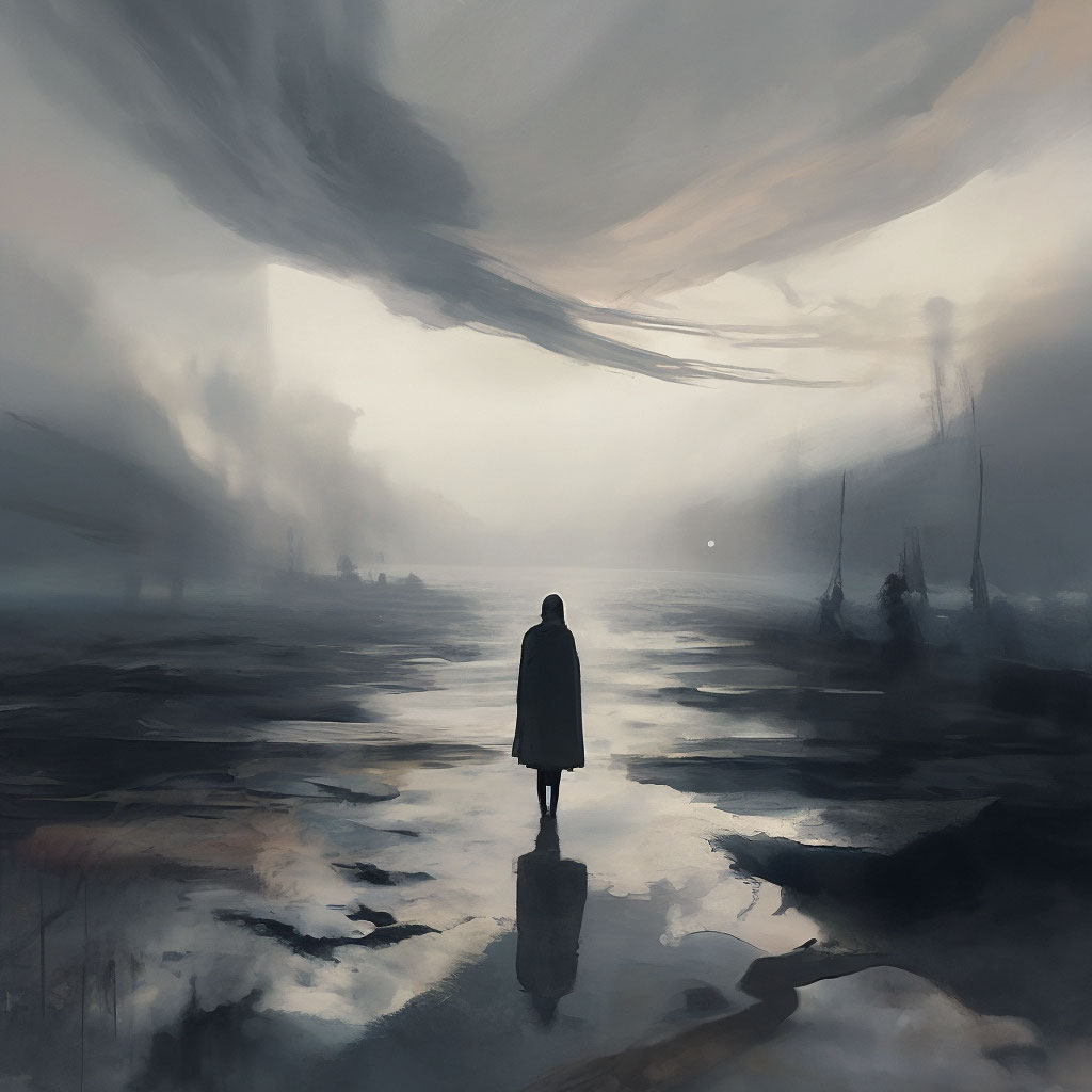 "Emptiness" — image created in Shedevrum