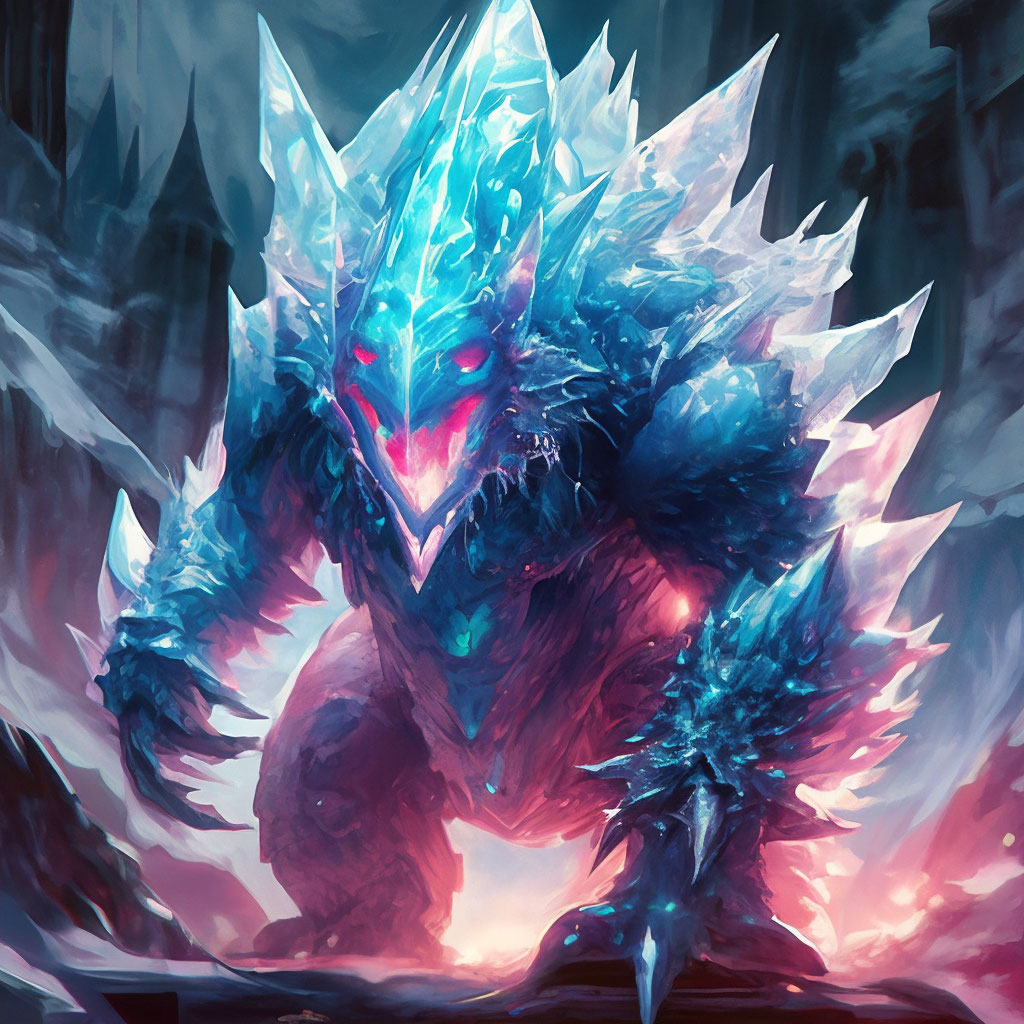 "Crystal monster" — image created in Shedevrum