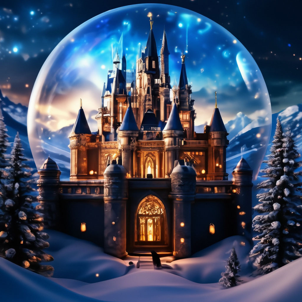 "︎ ︎ ︎ ︎ ︎ ︎ ︎ ︎ snow globe, inside a beautiful castle and northern ...