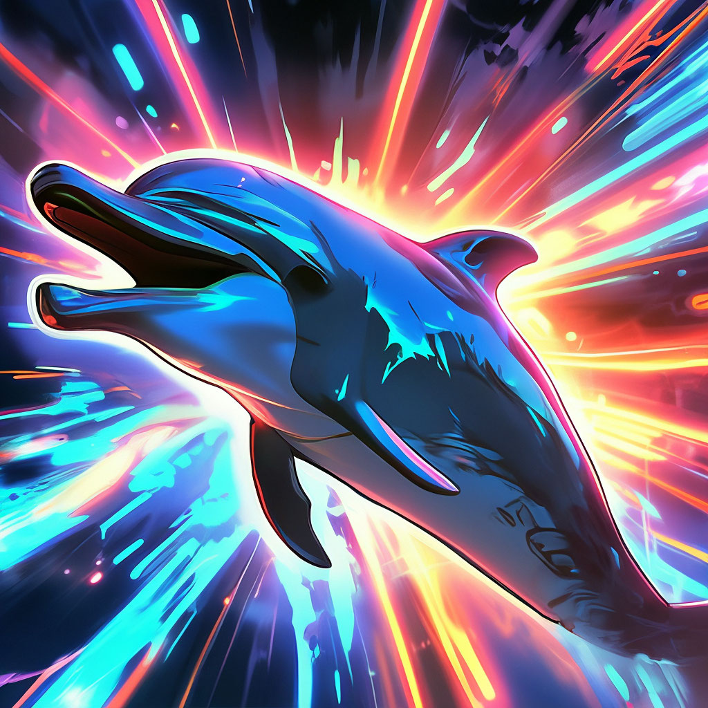 "The sound of a screaming dolphin" — image created in Shedevrum