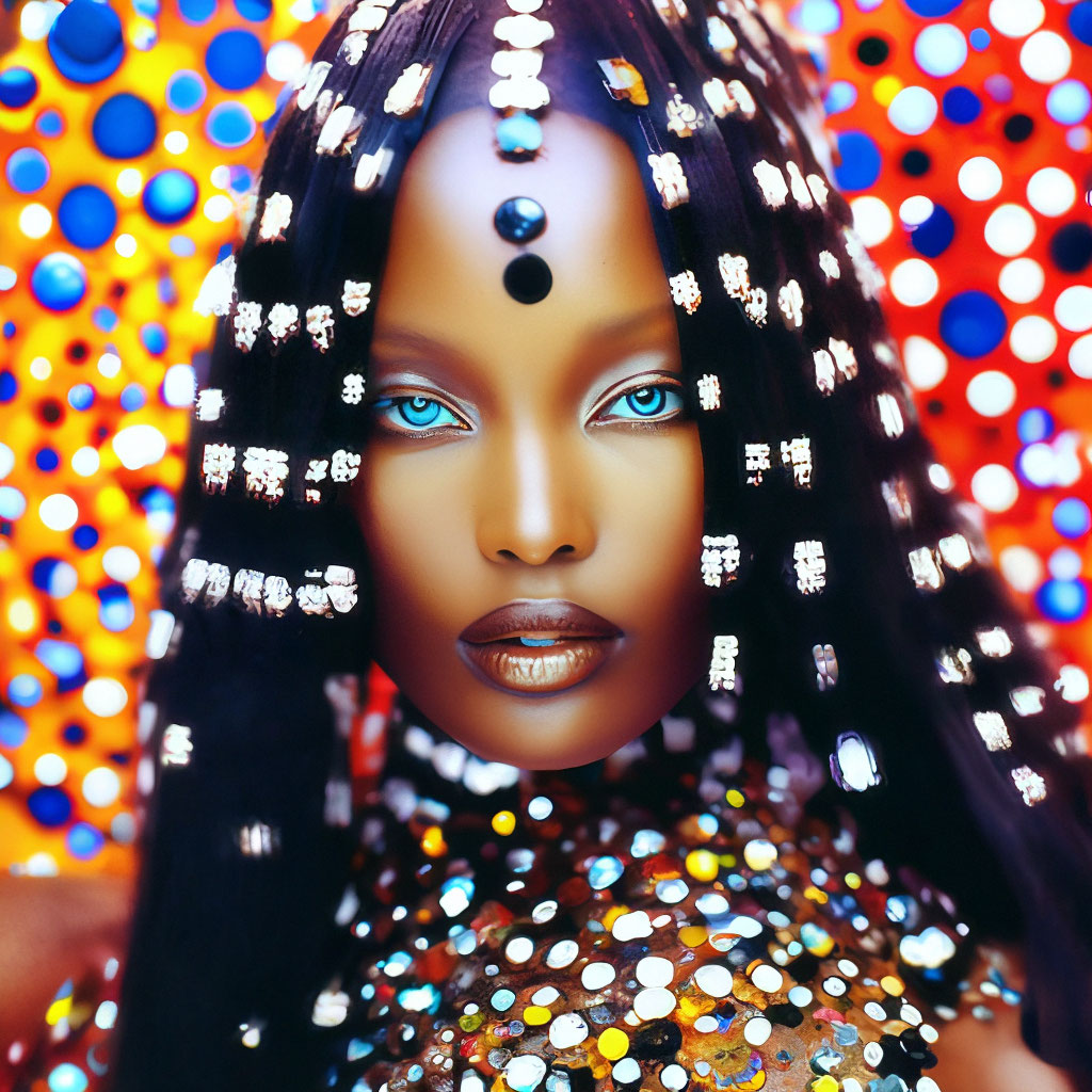 "Beautiful supermodel mulatto long hair irresistible look of crystal ...