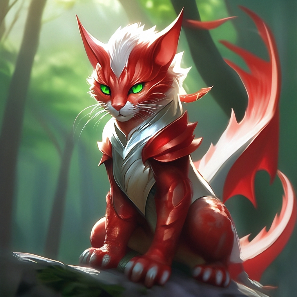 ""Warrior cats" in the form of dragons. Squirrel. A beautiful slender ...