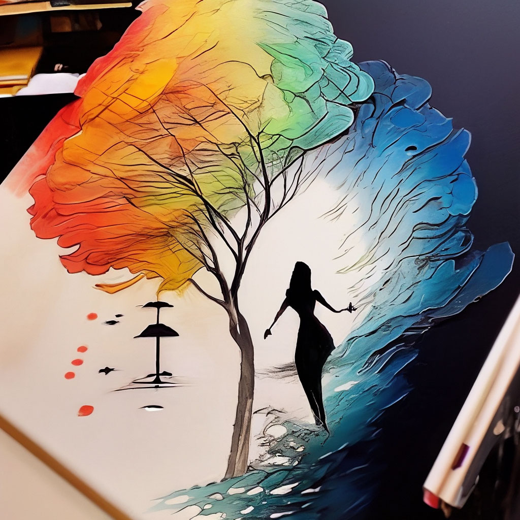 "Living nature exhibition ink with colored ink, extra-beauty ...