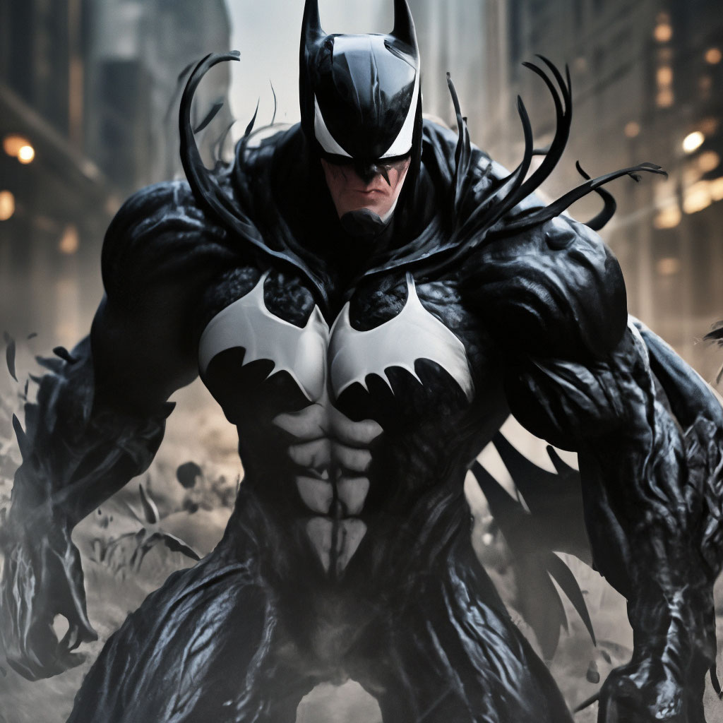 "Venom batman" — image created in Shedevrum