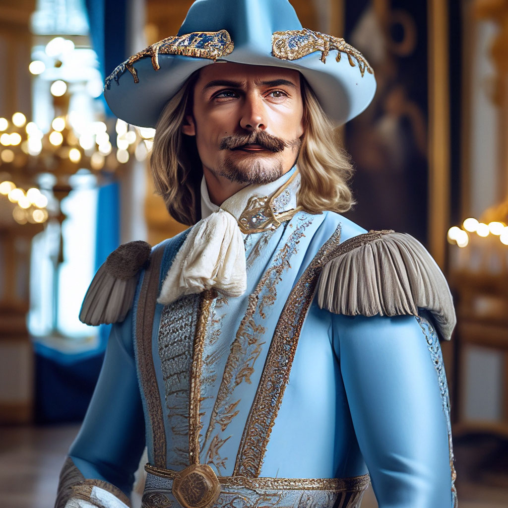 "Herceg from the "three Musketeers",full-length, 32k,blond,mustache ...