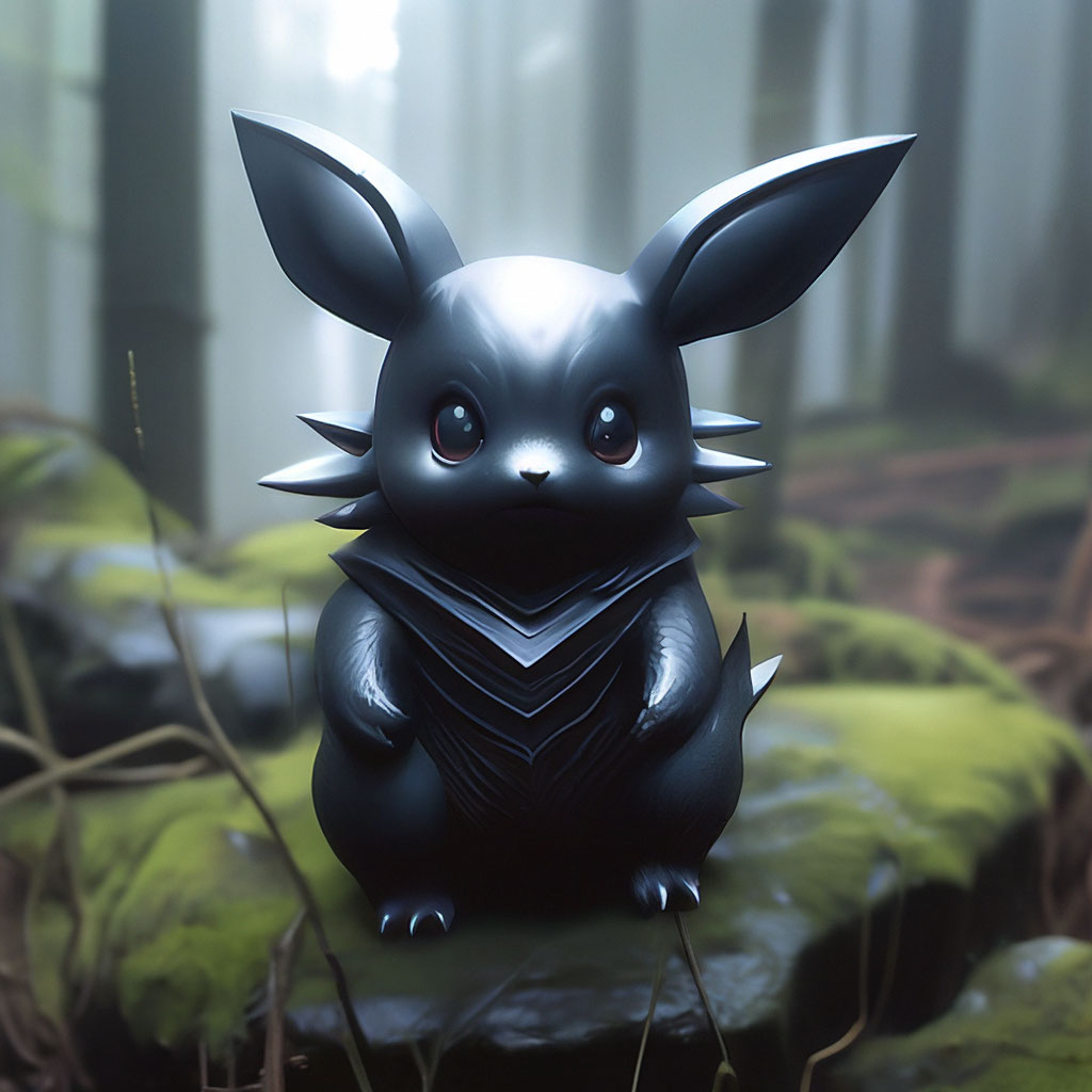 "A pikachu cub raised by calypso" — image created in Shedevrum