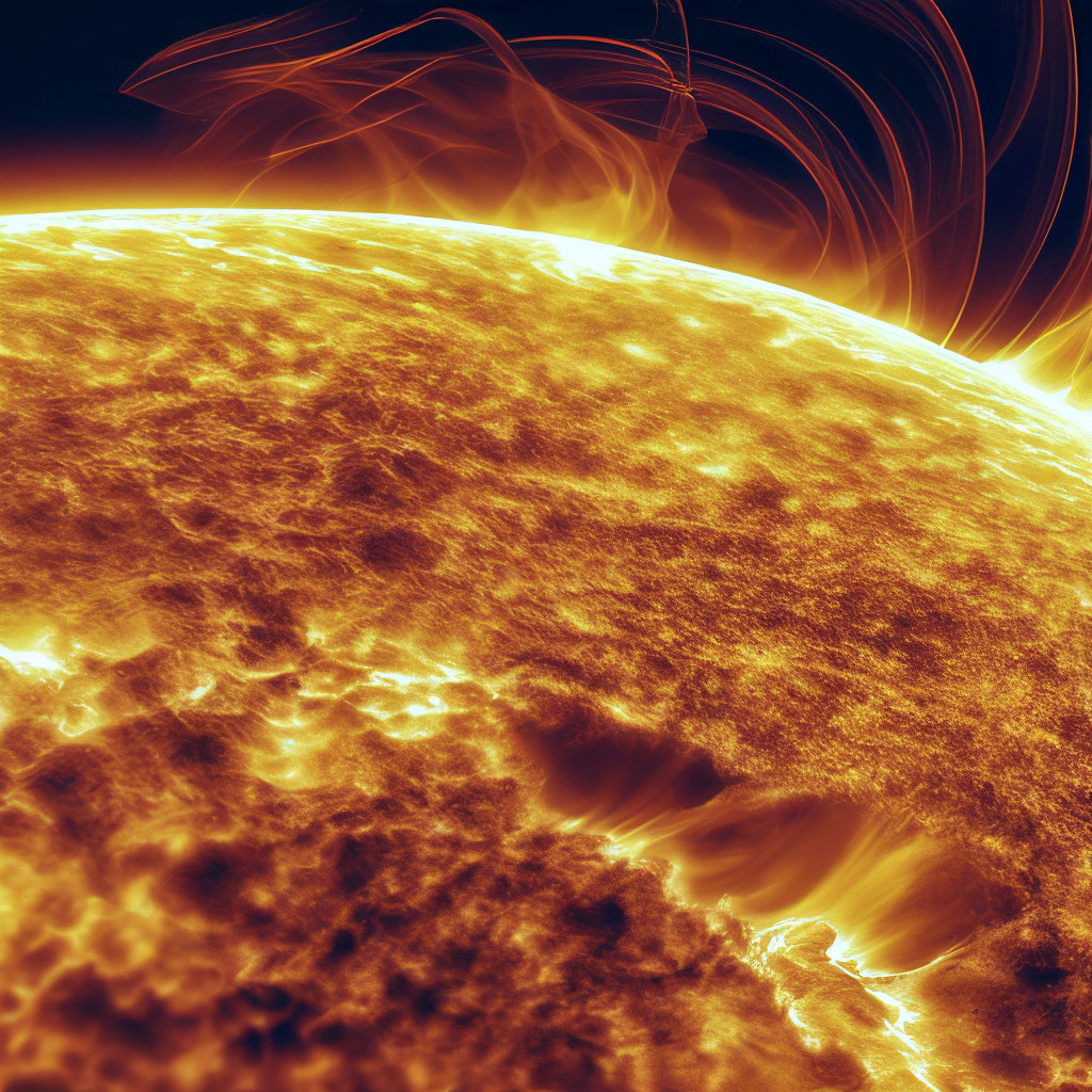 "The clearest photograph of the sun's surface" — image created in Shedevrum
