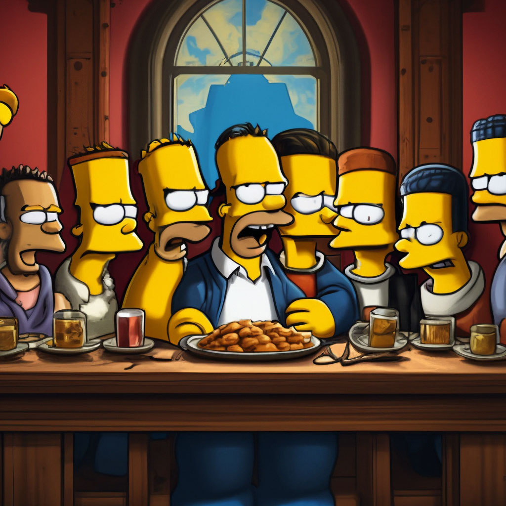 The Last Supper Simpsons French Accused Of 'gaslighting' With 'Last