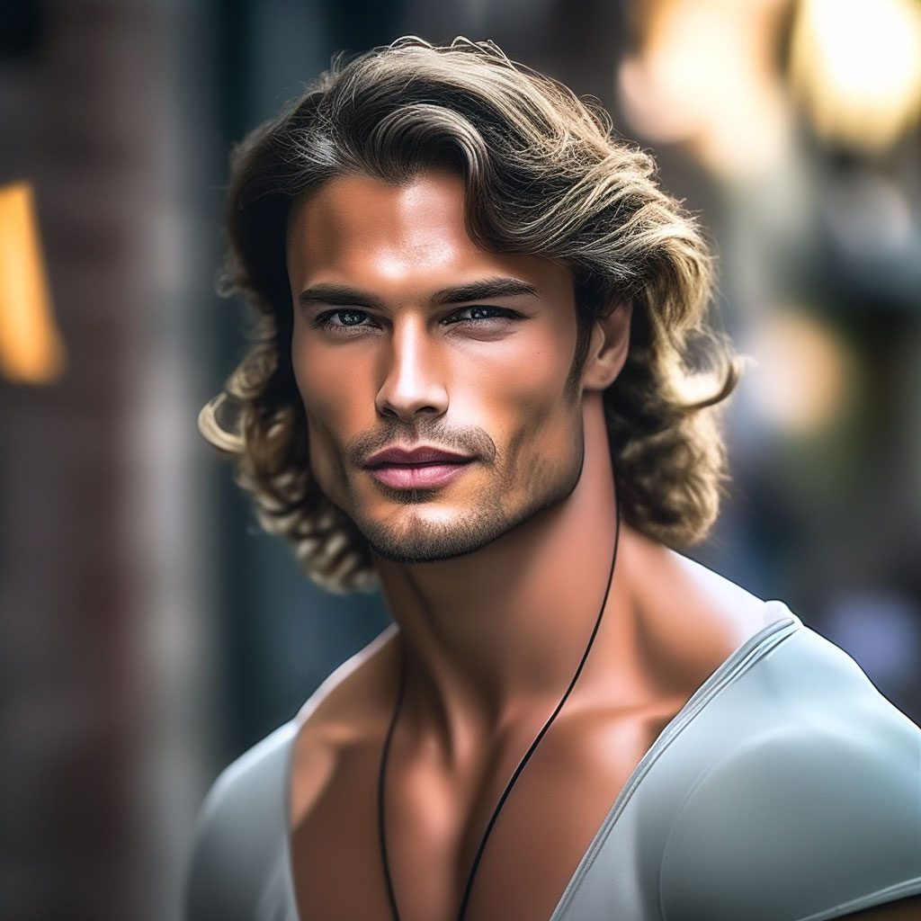 "The most beautiful man in the world..." — image created in Shedevrum