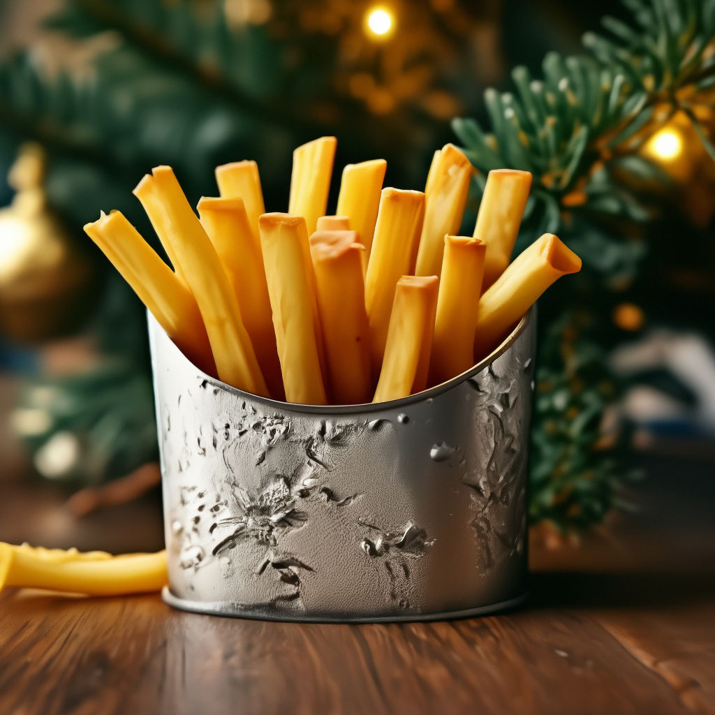 "Creepy creepy French fries peeping out from under the branches of the ...