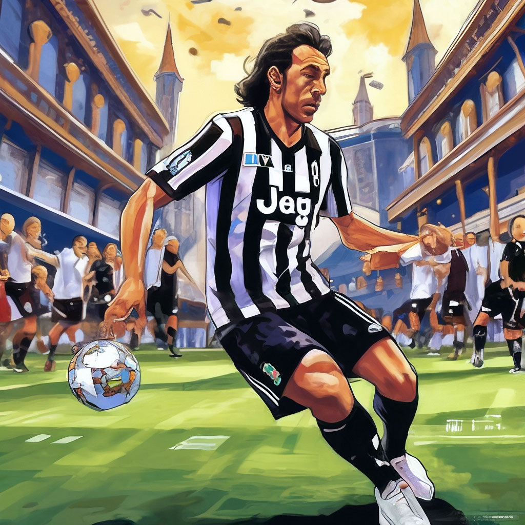 "Alessandro del Piero plays the ball at Juventus in the Champions ...