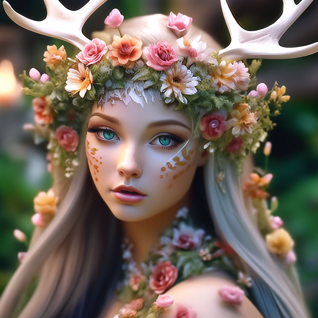"Realistic, high quality, detail, professional photo, long shot, dryad ...