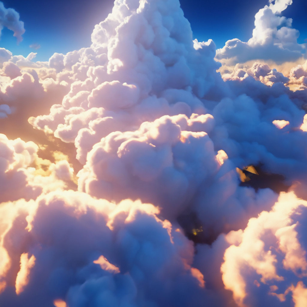 "Fluffy clouds, aesthetically pleasing, beautiful, realistic, 4k, close ...