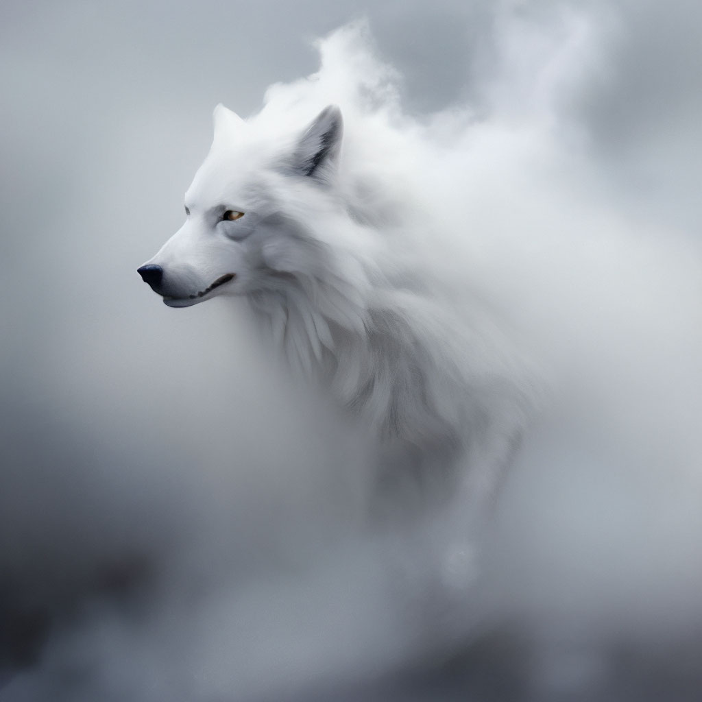 "White untouched background, an amorphous beautiful creature made of ...
