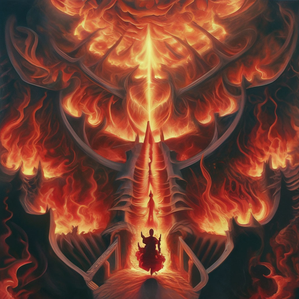 "The infernal inferno" — image created in Shedevrum