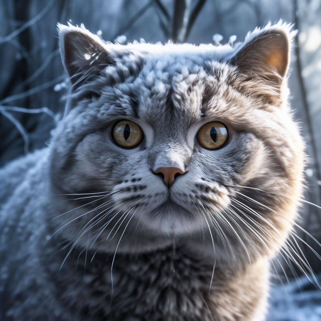 "Hyperrealism, British cat, consists of, clouds, steam, smoke, glow ...