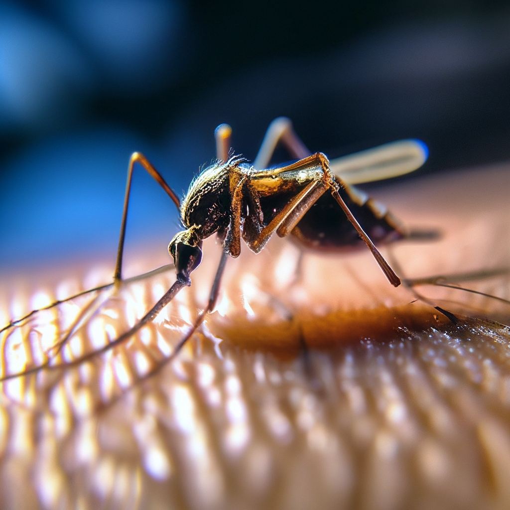 "Mosquito, professional photo, 30mm lens, 1/250s, f/2.8, ISO 100 ...