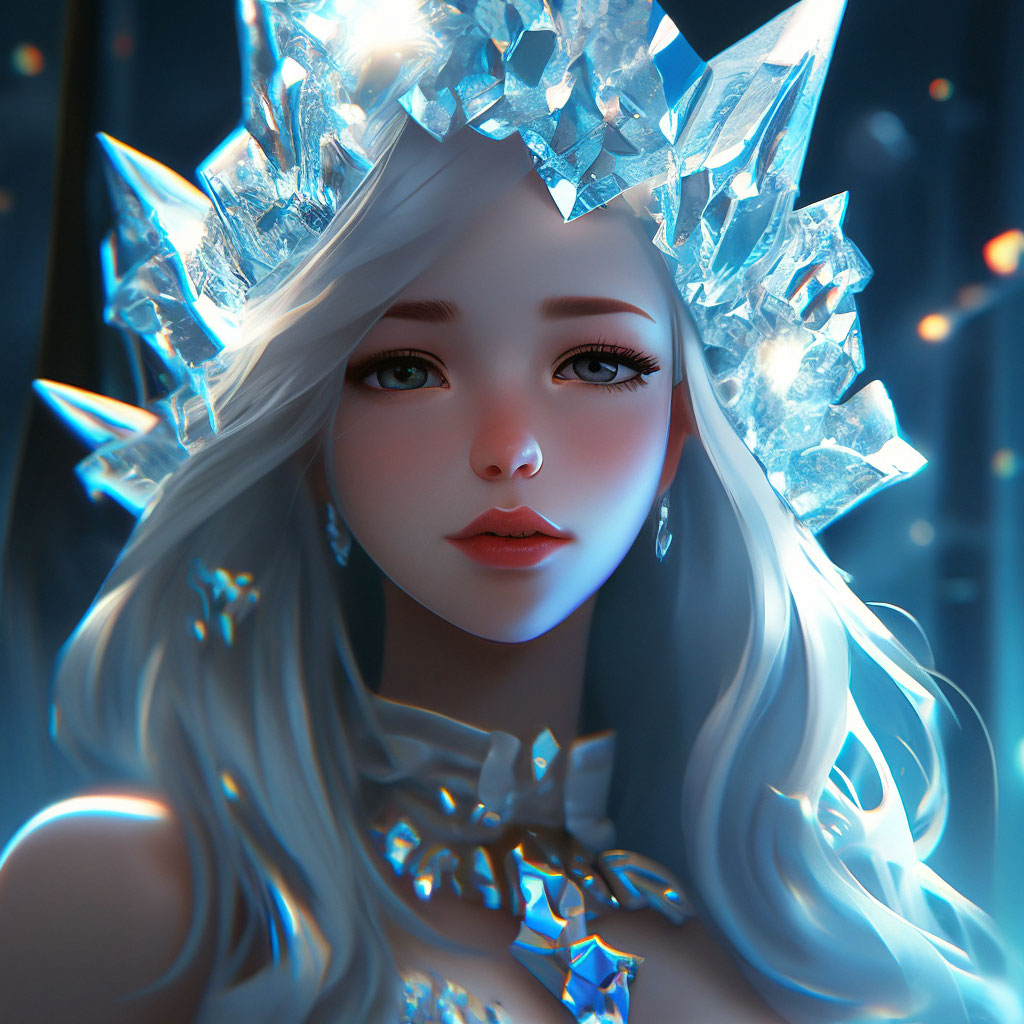 "Crystal girl" — image created in Shedevrum