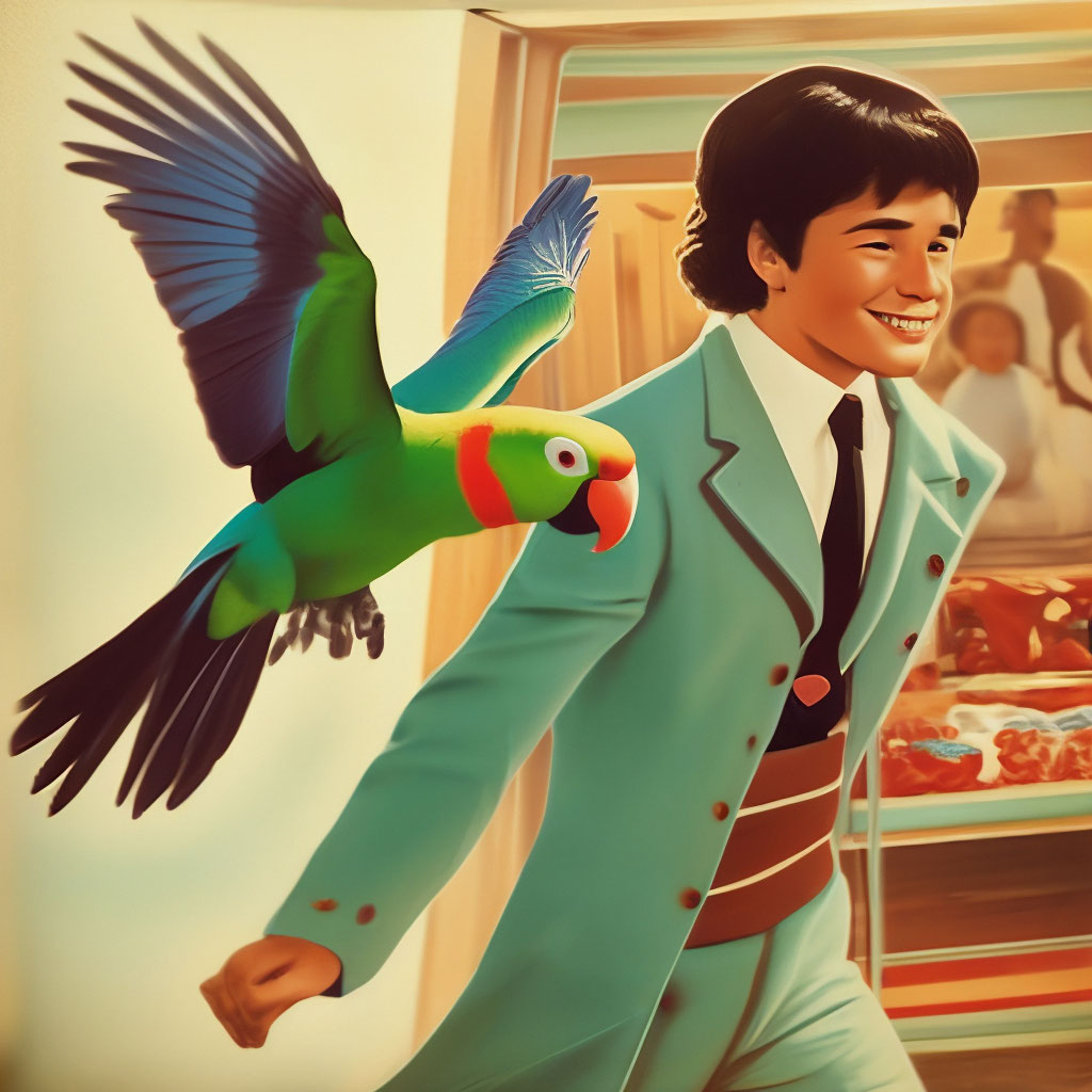 "A parrot runs to Micha Micha is a very good boy 😎 transparent face ...