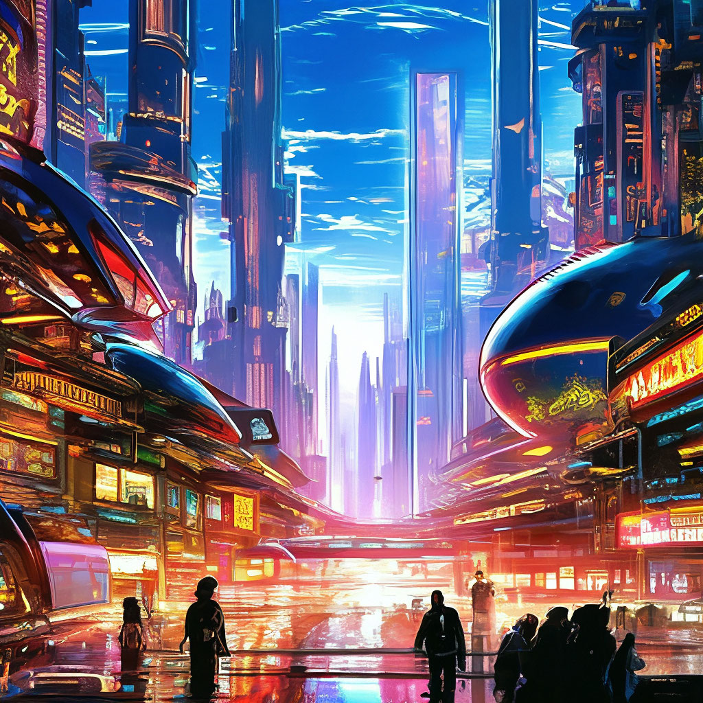 "Super city of the future" — image created in Shedevrum