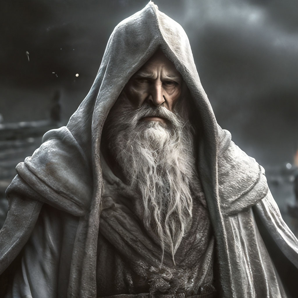 "Greybeard The wise man.The master of the voice path.Grey warm robe ...